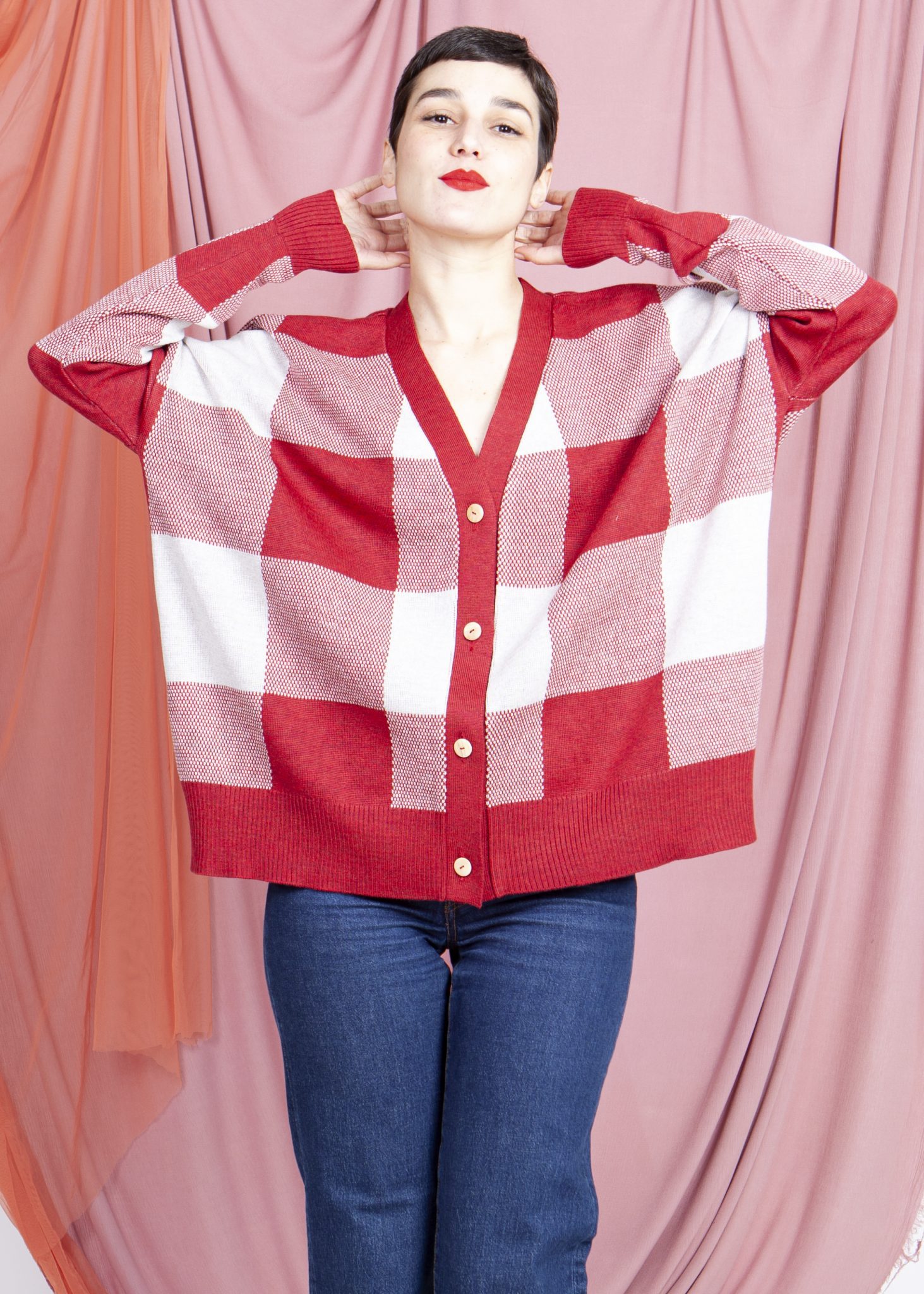 chaqueta vichy red - La casita de Wendy